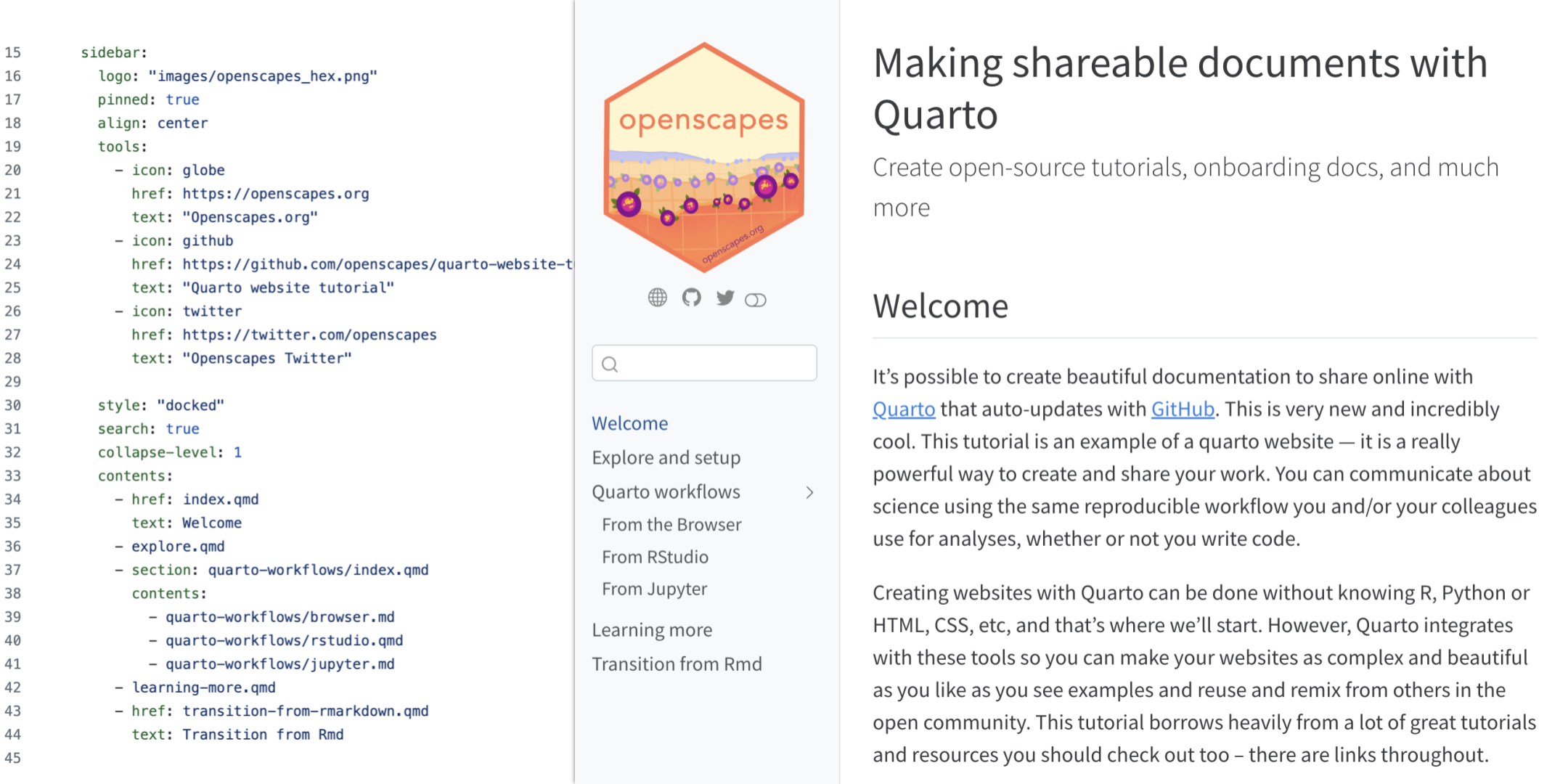 Making sharable documents with Quarto - Explore and setup Making sharable documents with Quarto - Explore and setup